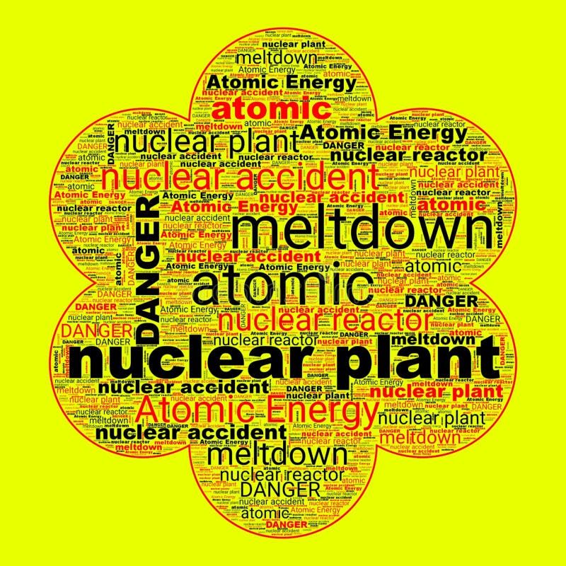 Nuclear Atomic Energy Illustration Abstract Text Background Icons Stock ...