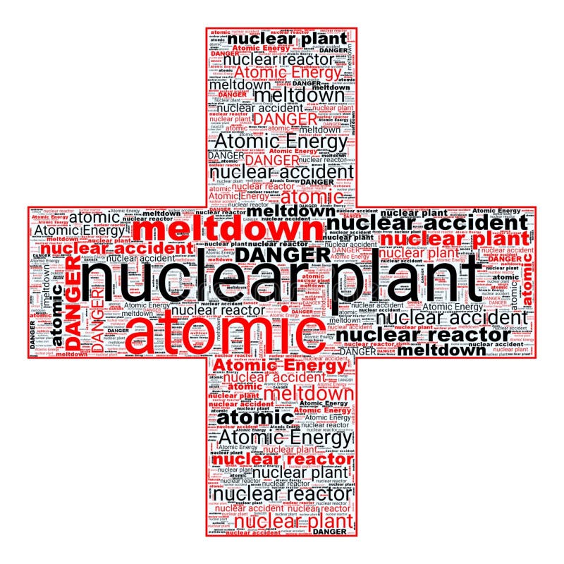 Nuclear Atomic Energy Illustration Abstract Text Background Icons Stock ...