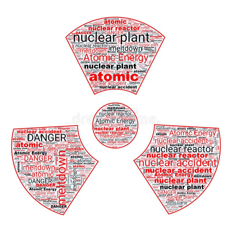 Nuclear Atomic Energy Illustration Abstract Text Background Icons Stock ...