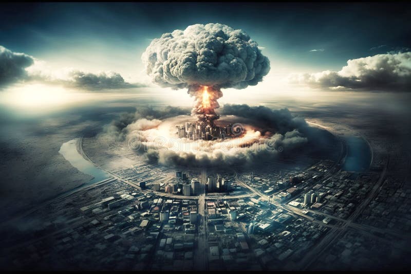 Nuclear, Atomic Explosion in the City, Mass Murder. War Catastrophe ...