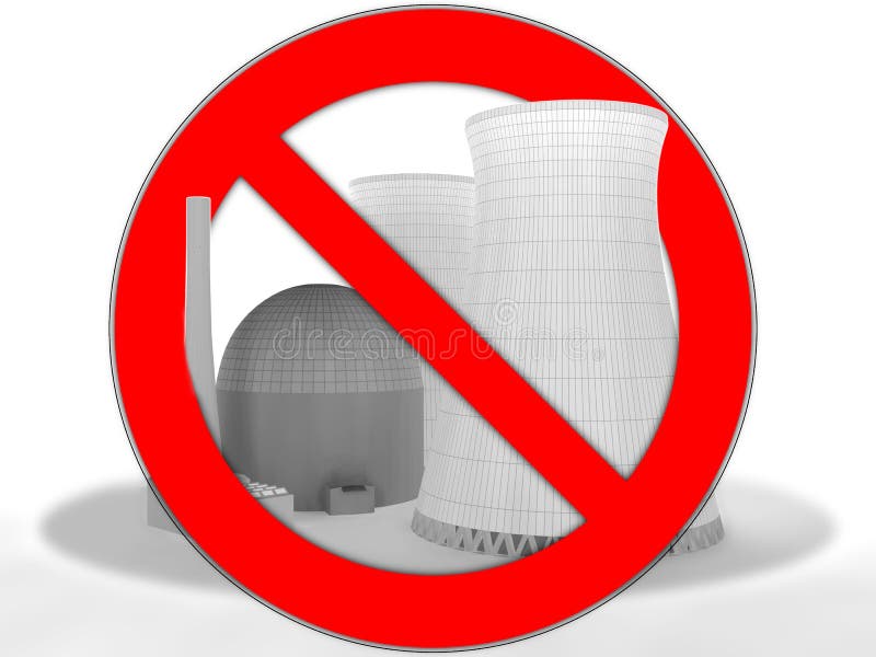 Nuclear Ban stock illustration. Illustration of plant - 19870177