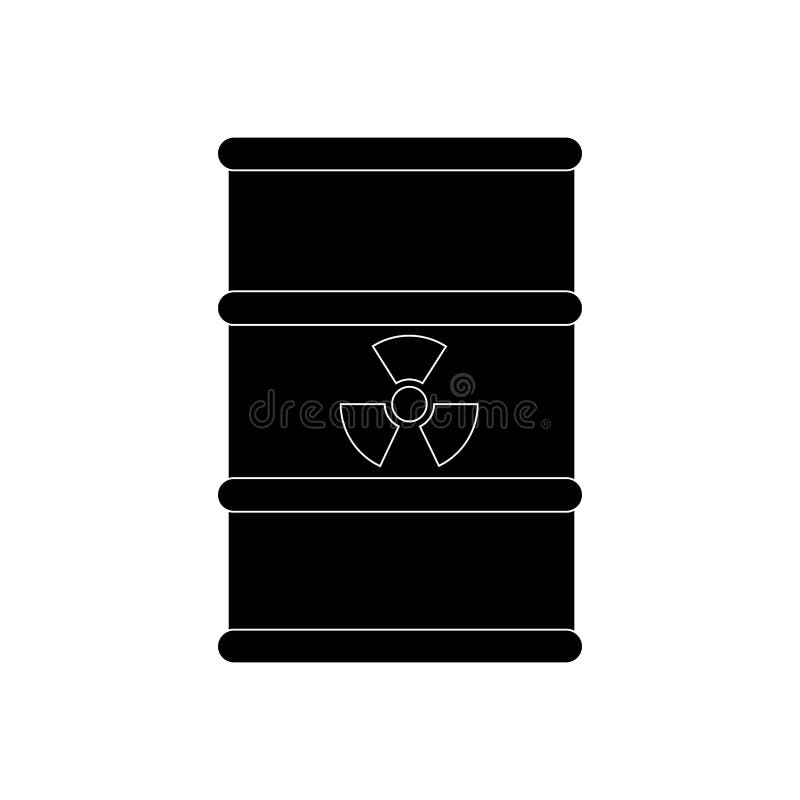 Nuclear barrel icon stock illustration. Illustration of construction ...