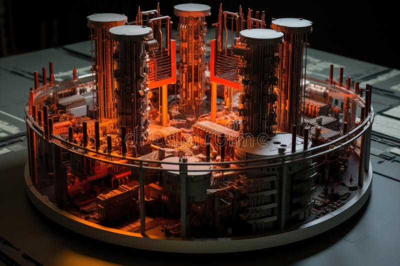 Nuclear Battery in a Partially Assembled State Stock Photo - Image of ...