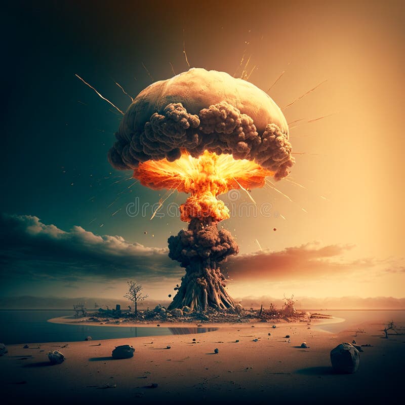 Nuclear Bomb Explosion on Battlefield GENERATIVE AI, GENERATIVE, AI ...
