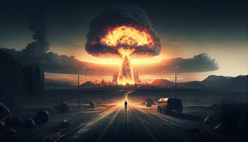 Nuclear Bomb Explosion stock illustration. Illustration of dynamic ...