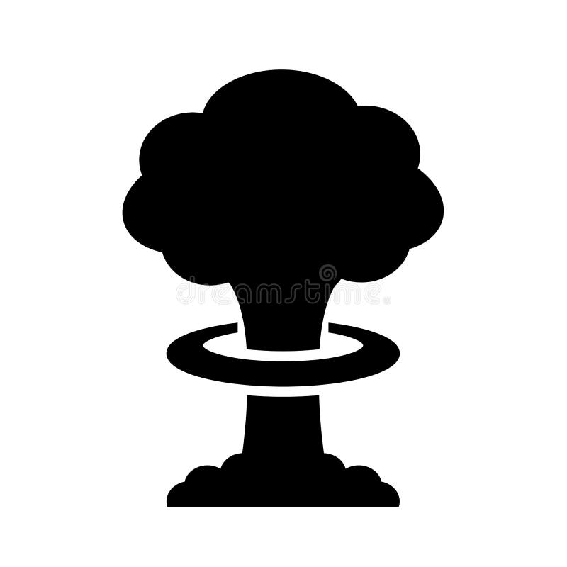 Nuclear Bomb Explosion Vector Icon Stock Vector - Illustration of burst ...