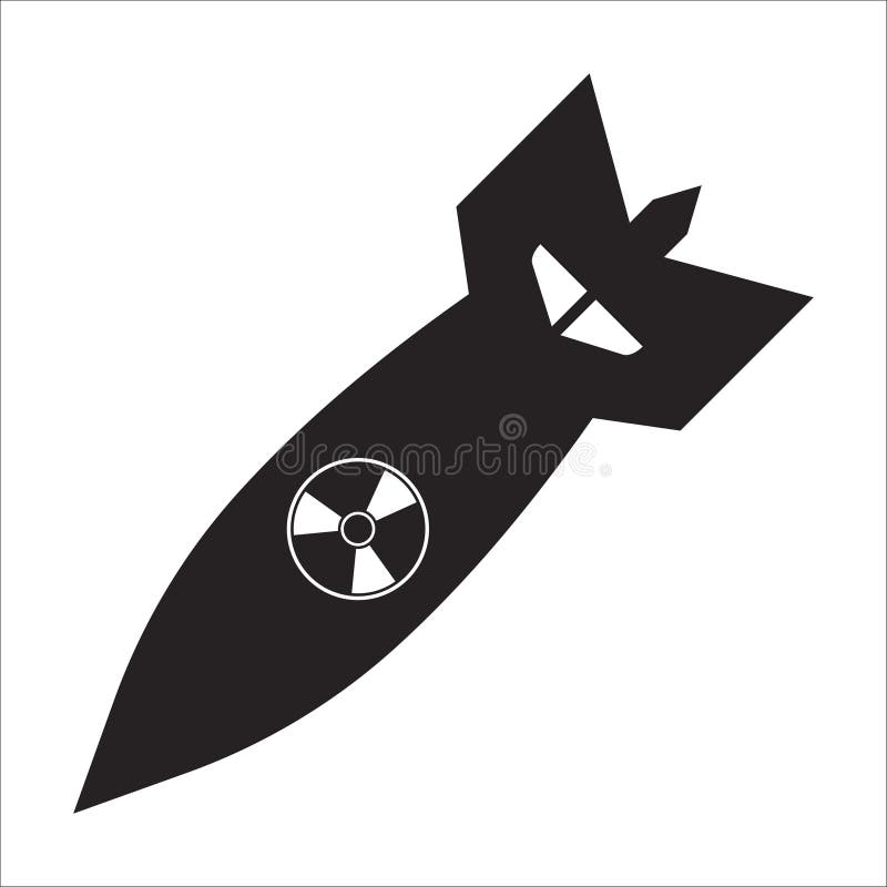 Nuclear Bomb icon stock vector. Illustration of warning - 293595914