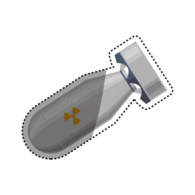 Nuclear bomb weapon stock illustration. Illustration of scene - 89388185
