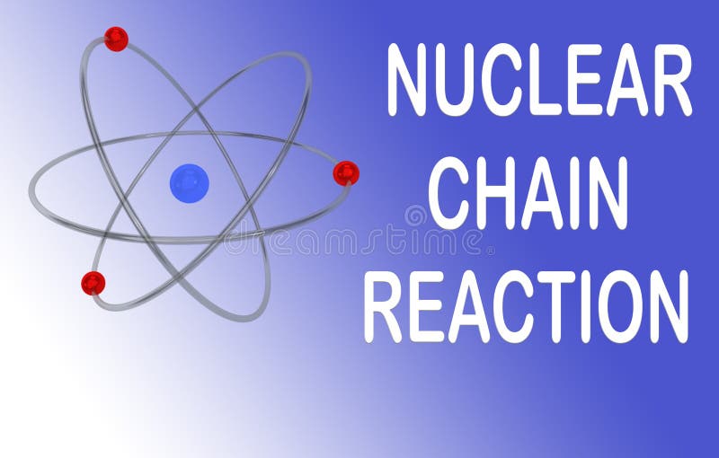 NUCLEAR CHAIN REACTION Concept Stock Illustration - Illustration of ...