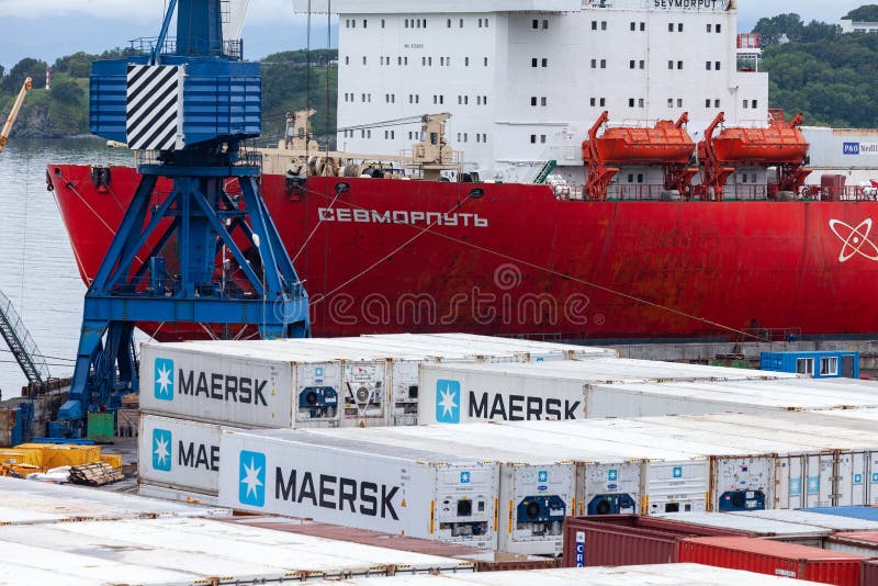 Nuclear container ship editorial stock photo. Image of container ...