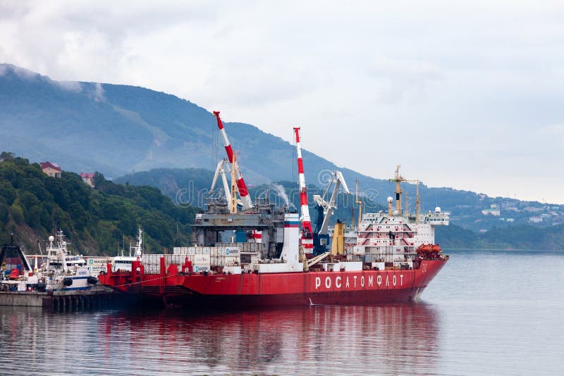 Nuclear container ship editorial stock photo. Image of industry - 157649663