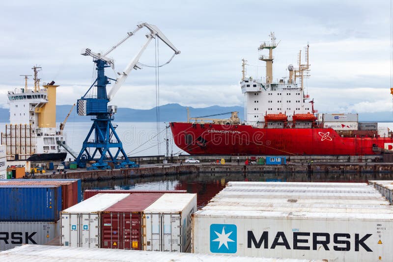 Nuclear container ship editorial stock photo. Image of commercial ...
