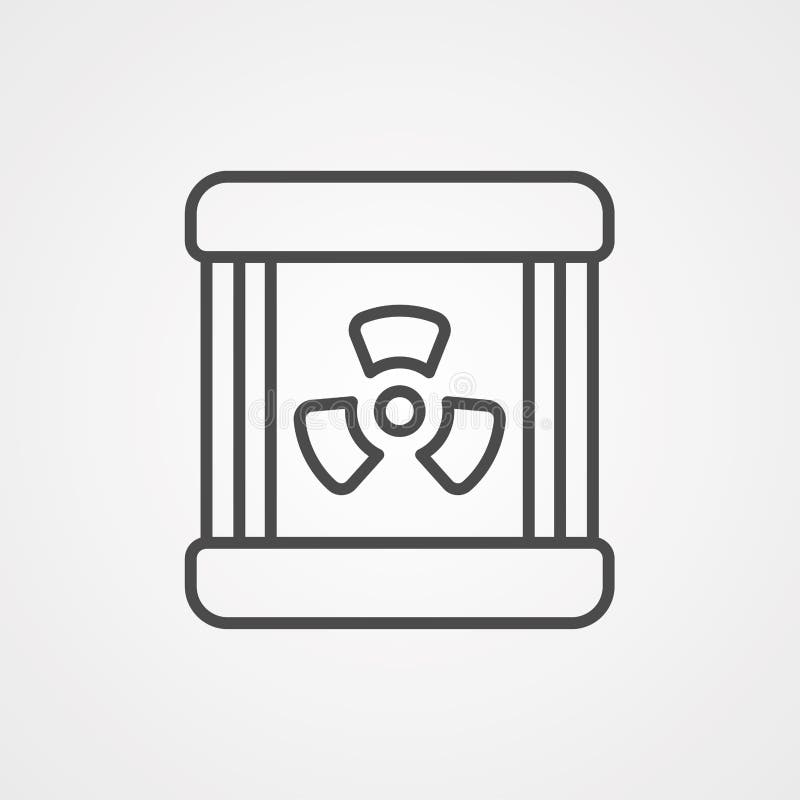 Nuclear Container Vector Icon Sign Symbol Stock Vector - Illustration ...