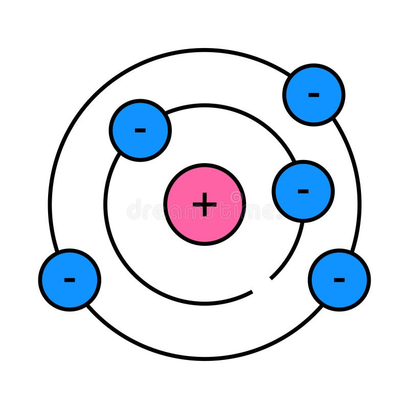 Nuclear Core Icon Color Illustration Stock Illustration - Illustration ...