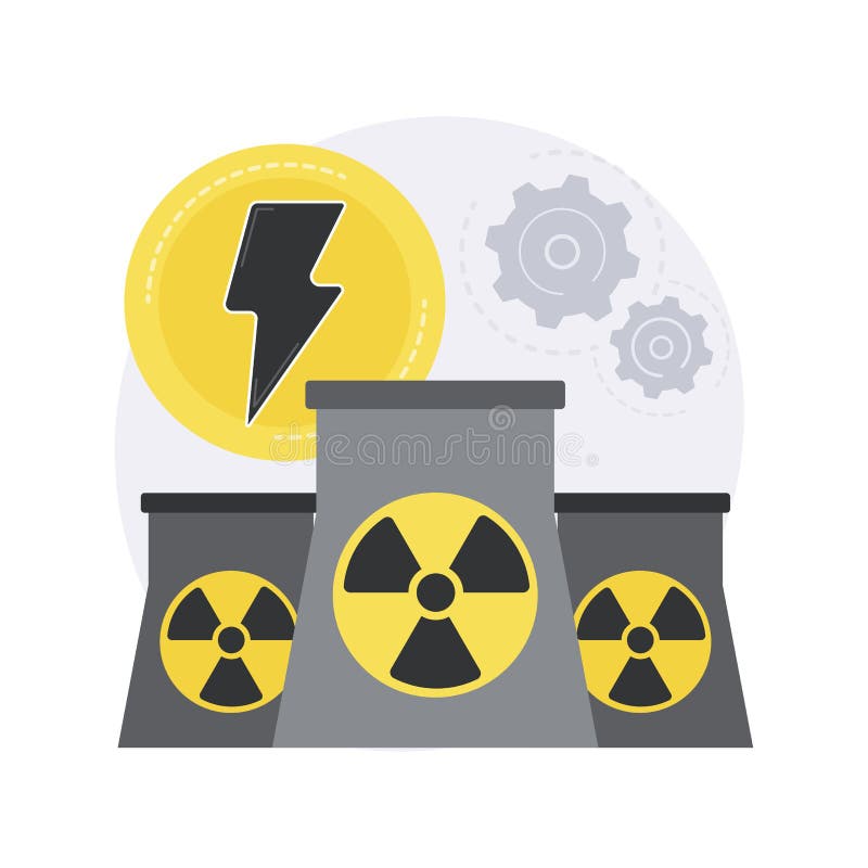 Nuclear Energy Concept Banner Header. Stock Vector - Illustration of ...