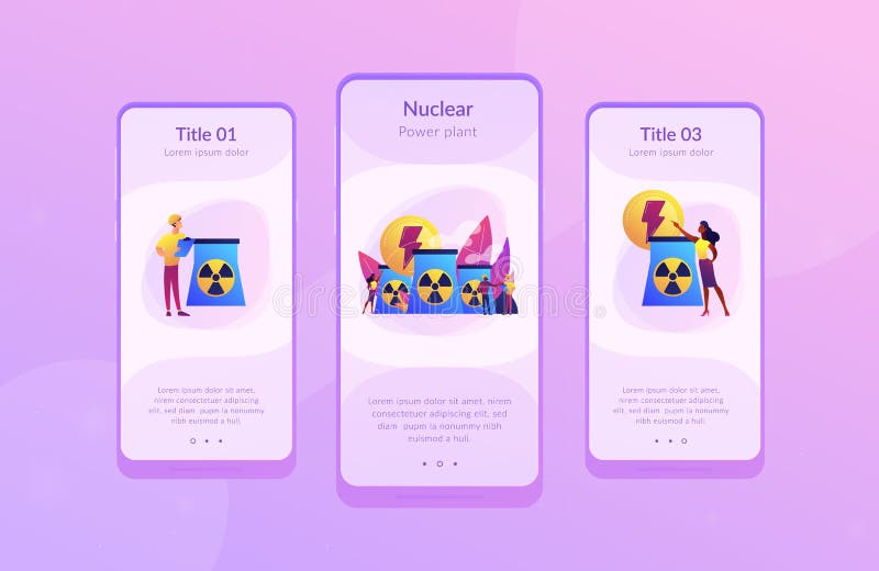 Nuclear Energy App Interface Template. Stock Vector - Illustration of ...