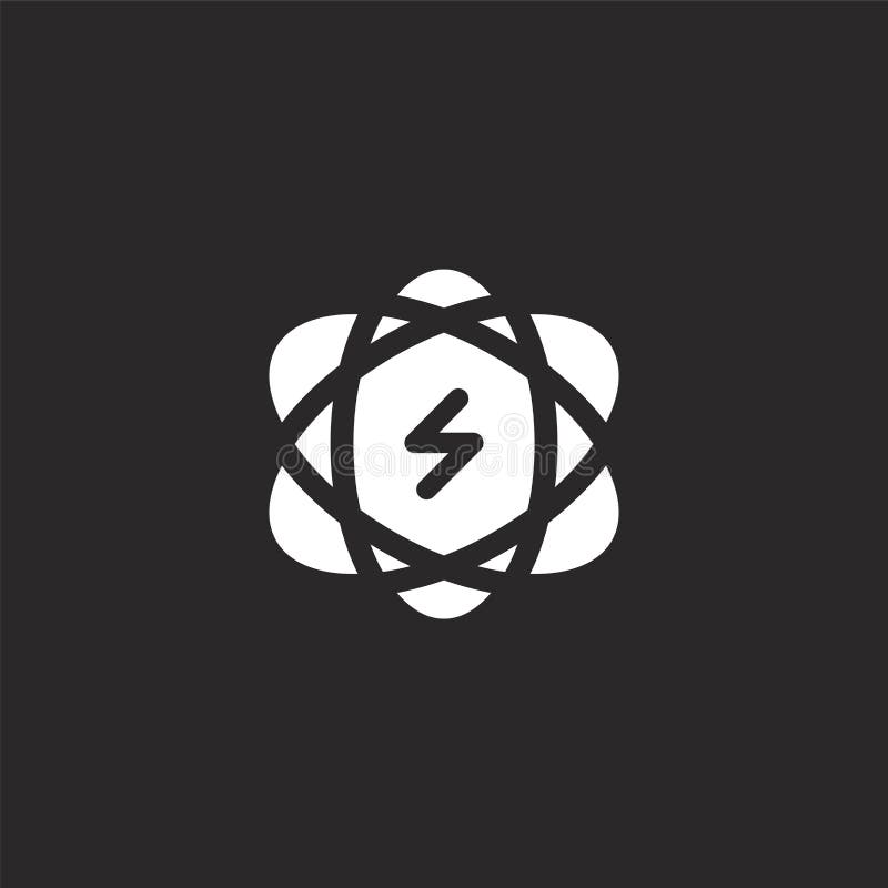 Nuclear Energy Icon. Filled Nuclear Energy Icon for Website Design and ...