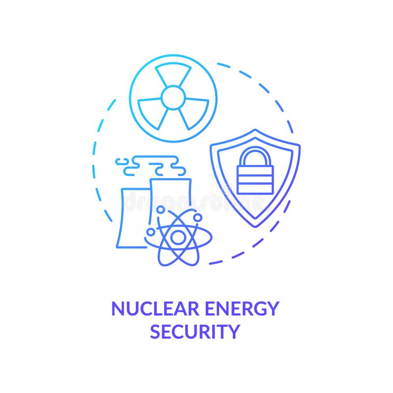 Nuclear Energy Security Concept Icon Stock Vector - Illustration of ...