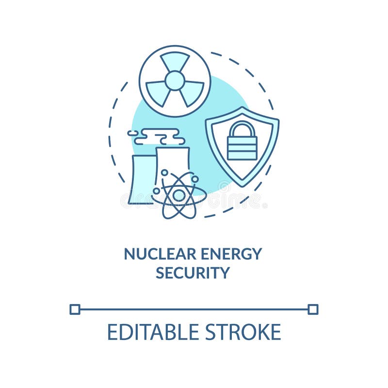 Nuclear Energy Security Concept Icon Stock Vector - Illustration of ...