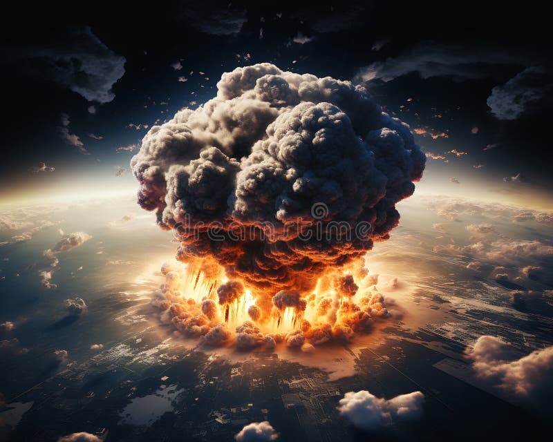 Nuclear Explosion: the Aftermath Stock Illustration - Illustration of ...