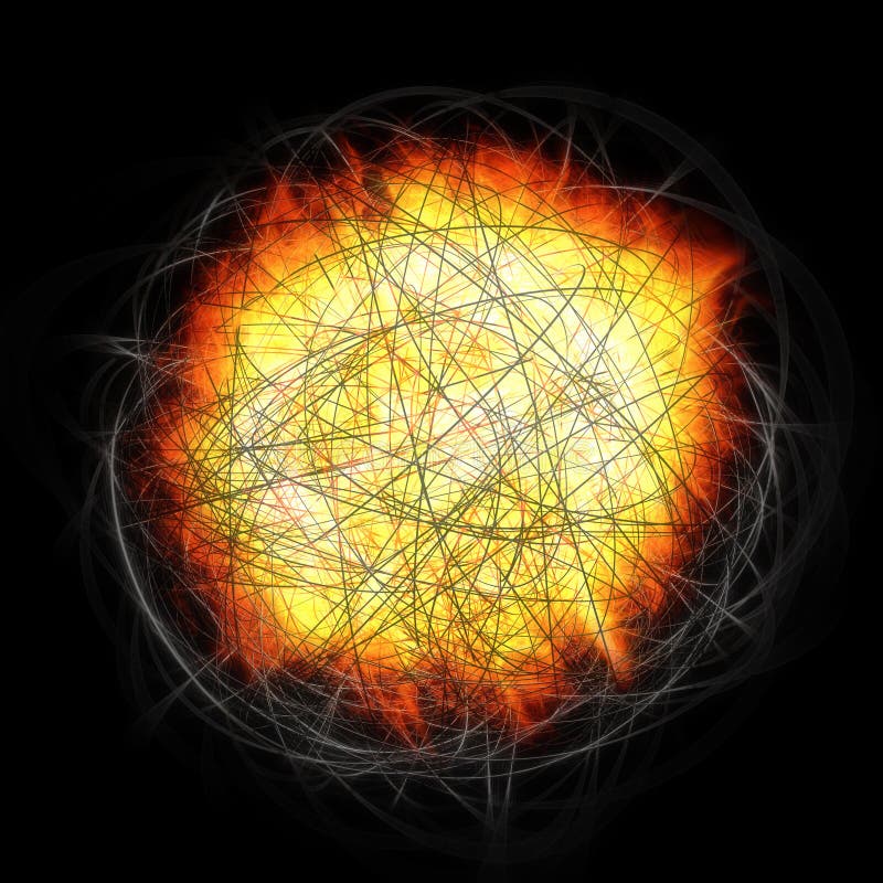 Nuclear explosion stock illustration. Illustration of black - 61454800