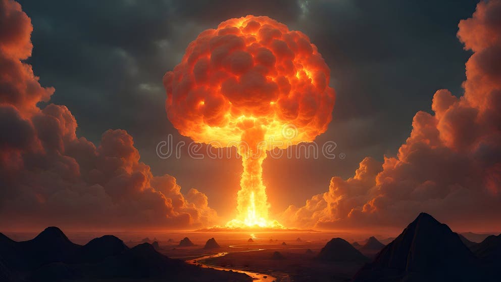 Nuclear Explosion. Consequence of Nuclear Bomb Strikes, Photo ...