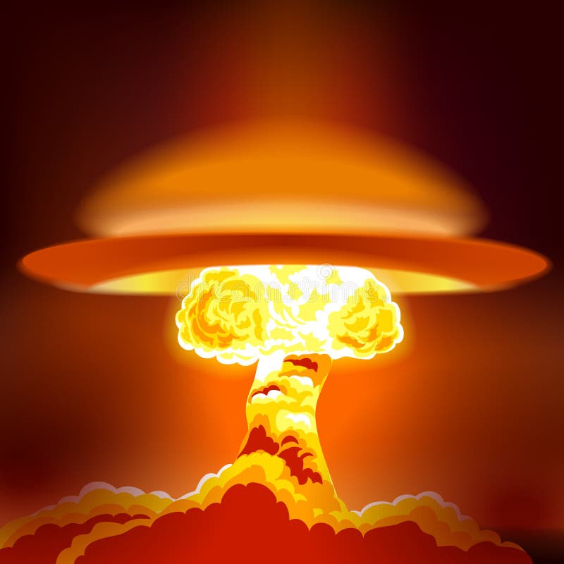 Nuclear Explosion Illustration Stock Vector - Illustration of blaze ...