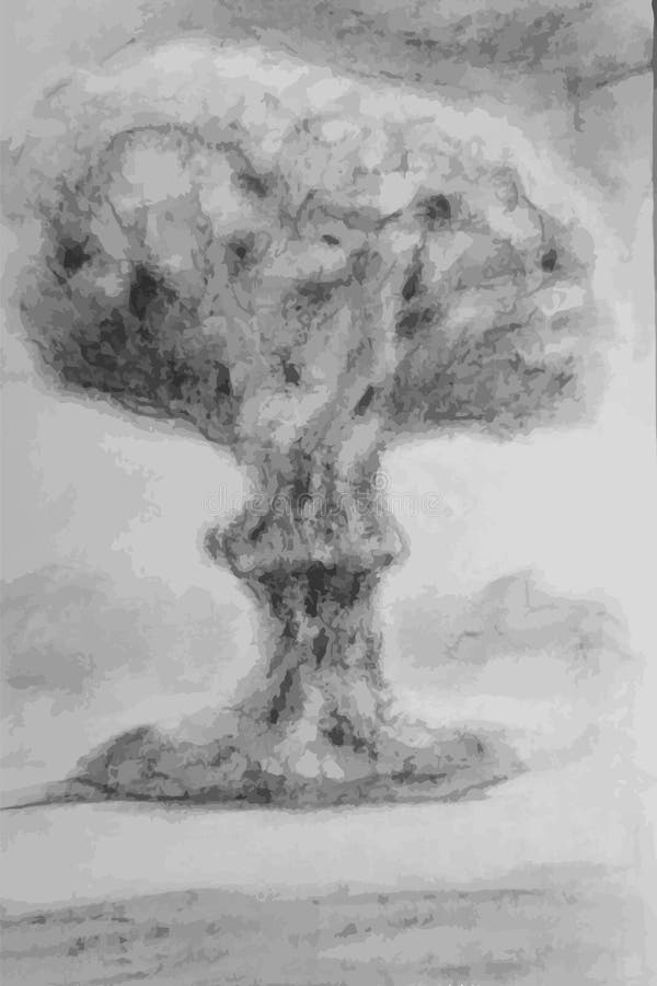 Nuclear Explosion Hand Drawn Stock Vector - Illustration of cloud, boom ...