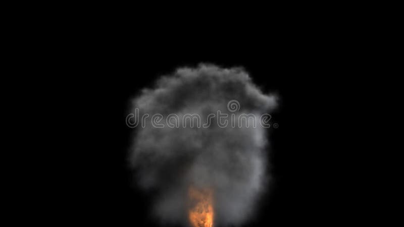 Nuclear Explosion Over Earth, Seen from Space, with a Mushroom Cloud ...