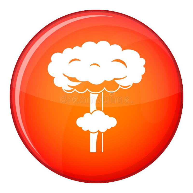 Nuclear Explosion Icon, Flat Style Stock Vector - Illustration of ...