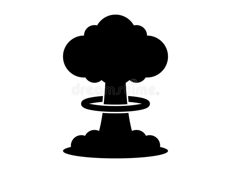 Nuclear Explosion Icon Vector Illustration Stock Vector - Illustration ...