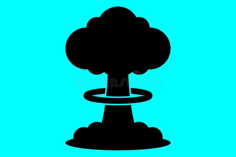 Nuclear Explosion Icon Vector Illustration Stock Vector - Illustration ...