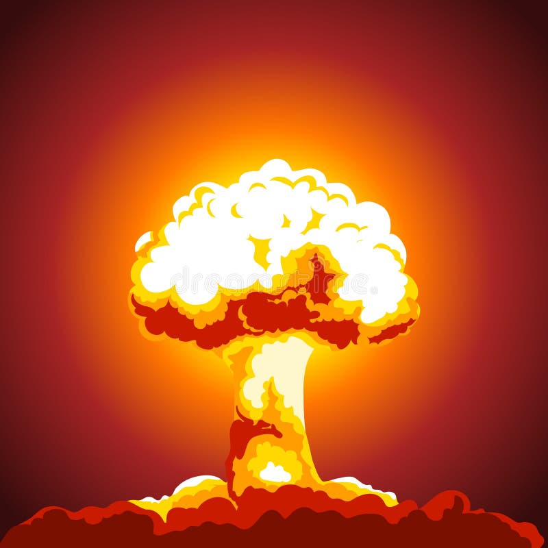 Nuclear Mushroom Cloud Explosion Clipart