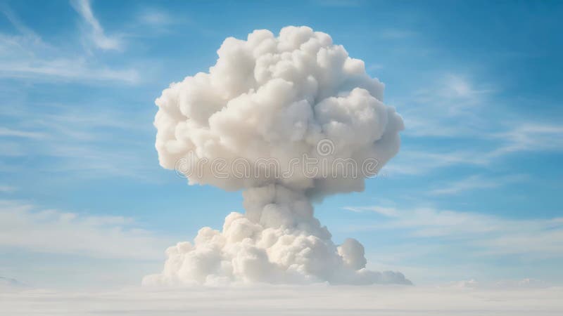 Nuclear Explosion Mushroom Shaped Cloud Formation Observed in a Clear ...