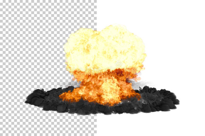 Nuclear Explosion on Transparency Background Stock Image - Image of ...