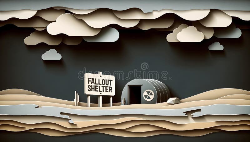 Nuclear Fallout Shelter in a Post-Apocalyptic WorldAI Generated Stock ...