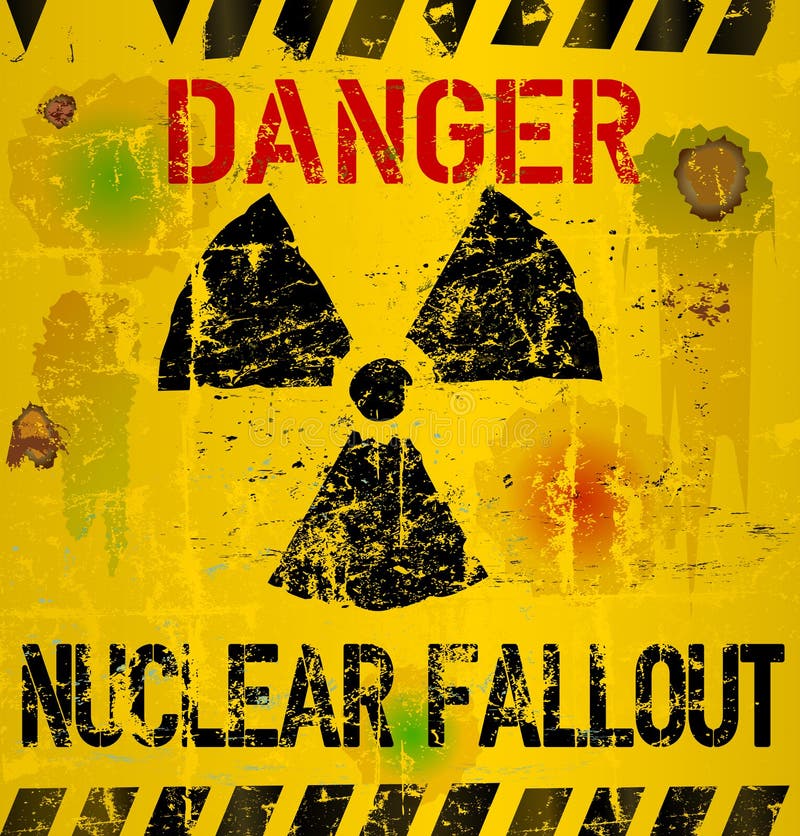 Nuclear fallout warning stock vector. Illustration of problem - 30240920