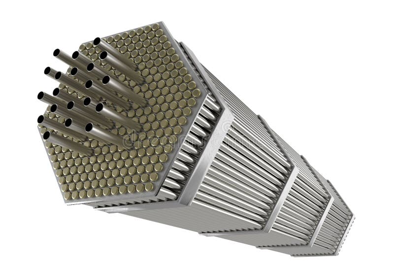 Nuclear fuel assembly stock illustration. Illustration of bundle - 25682236