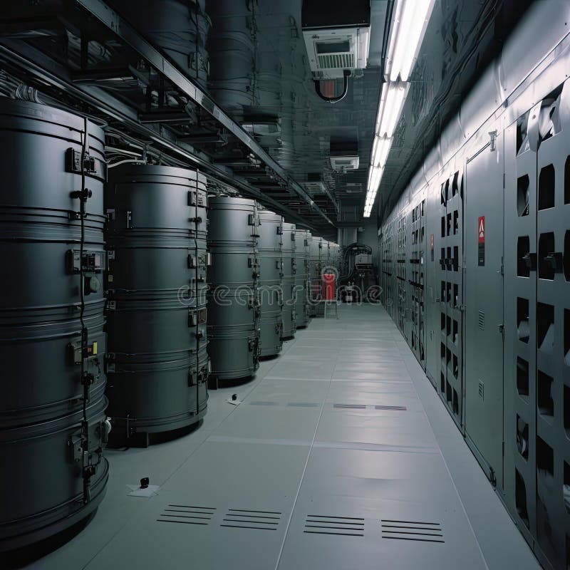 Nuclear Fuel Storage Room stock illustration. Illustration of room ...