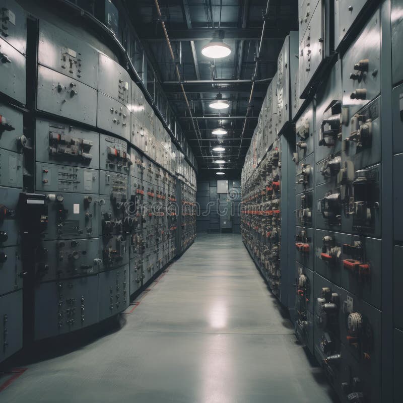 Nuclear Fuel Storage Room stock illustration. Illustration of room ...