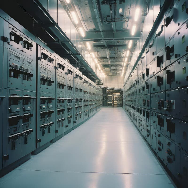 Nuclear Fuel Storage Room stock illustration. Illustration of dangerous ...