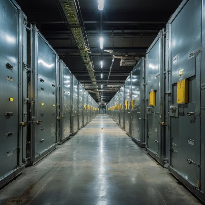Nuclear Fuel Storage Room stock photo. Image of container - 304056168