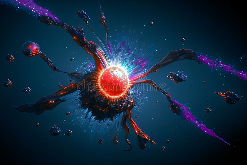 Nuclear Fusion Concept, AI stock illustration. Illustration of chemical ...