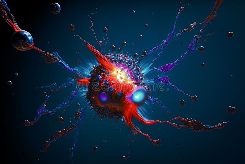 Nuclear Fusion Concept, AI stock illustration. Illustration of concept ...