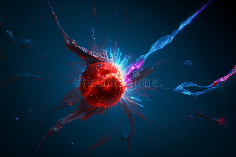 Nuclear Fusion Concept, AI stock illustration. Illustration of chemical ...