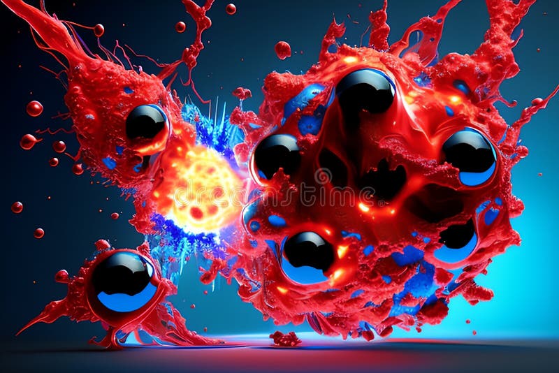 Nuclear Fusion Concept, AI stock illustration. Illustration of force ...