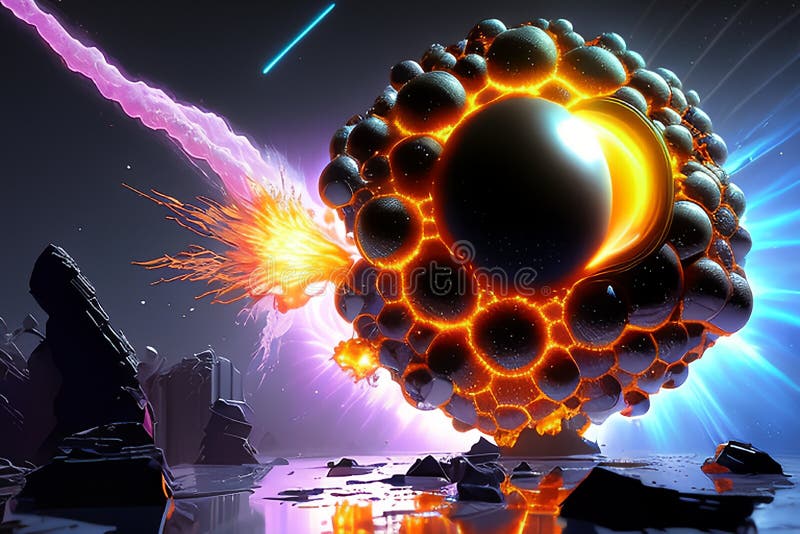 Nuclear Fusion Concept, AI stock illustration. Illustration of flow ...