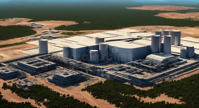 Nuclear Fusion Power Plant Building Complex Under Construction. Stock ... Nuclear Fusion Power Plant Building Complex Under Construction. Stock ...