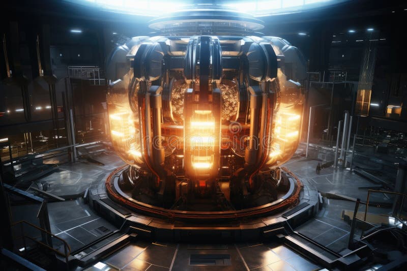 A Nuclear Fusion Reactor in Progress Producing Energy Stock ...