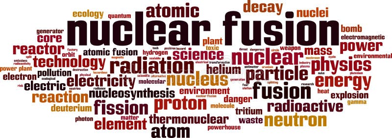 Nuclear fusion word cloud stock vector. Illustration of environment ...